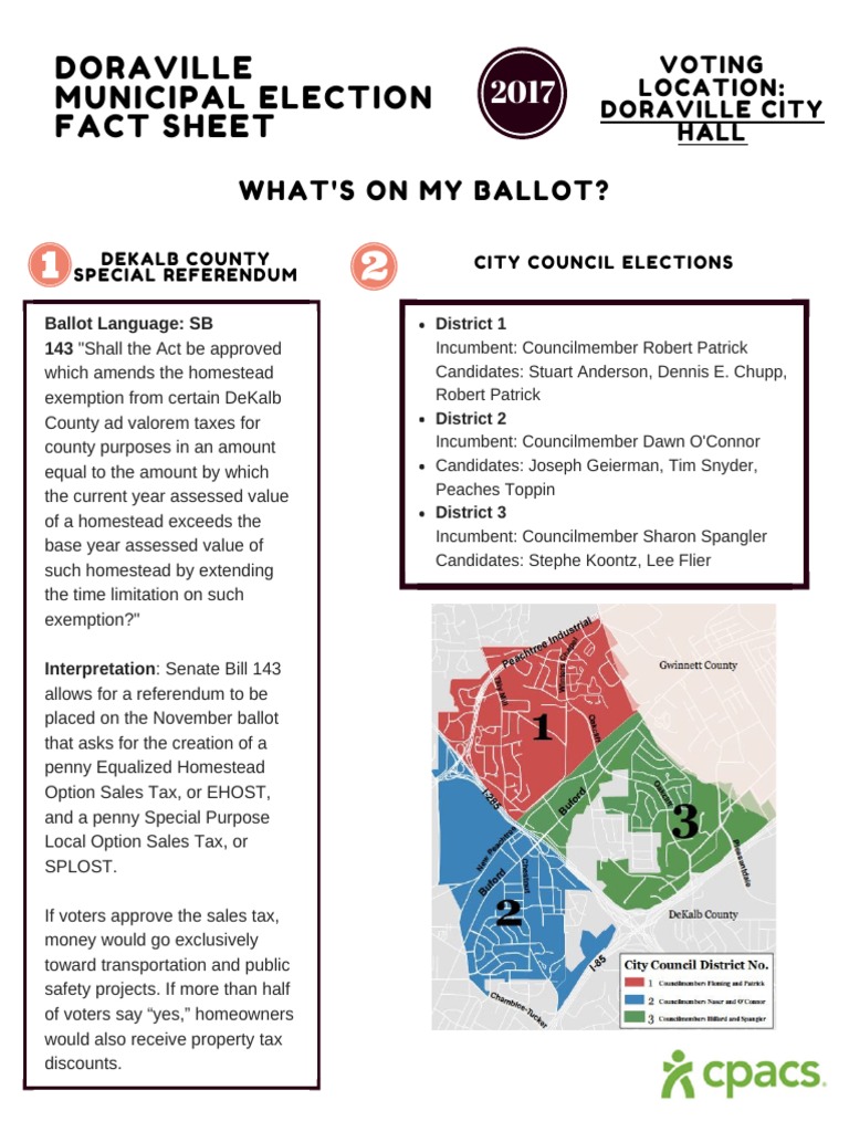 Municipal Election Fact Sheet 2017 | PDF | Ad Valorem Tax | Taxes