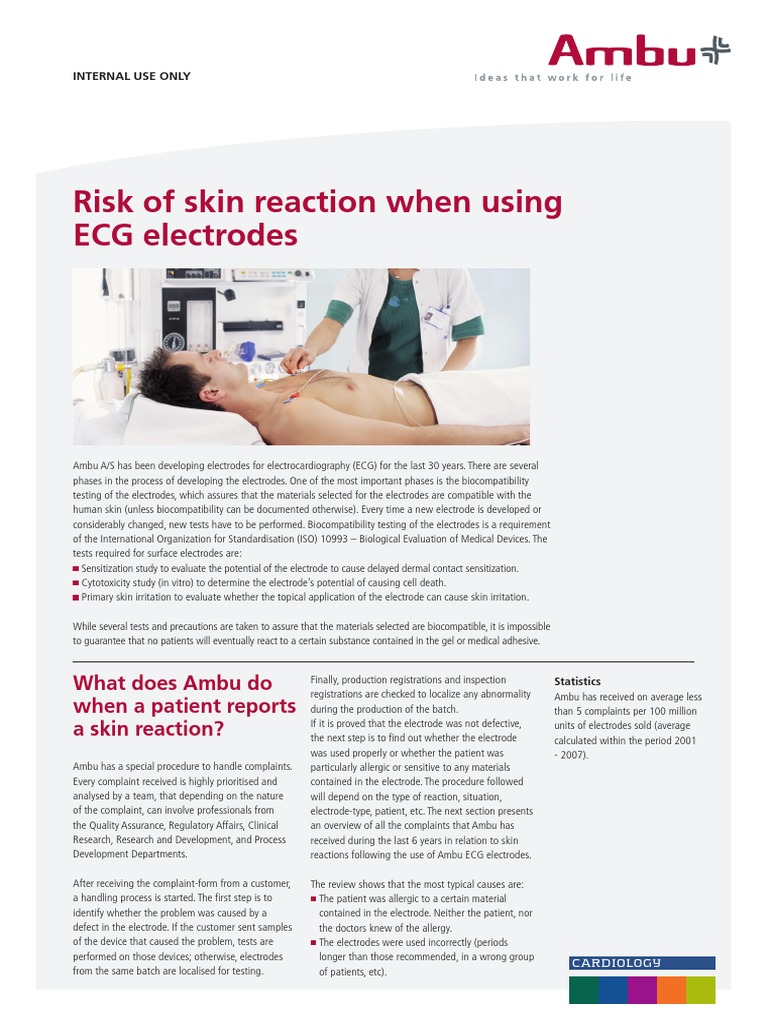 The Risk of Skin Reactions Using Ecg Electrodes 0711 | PDF | Allergen ...