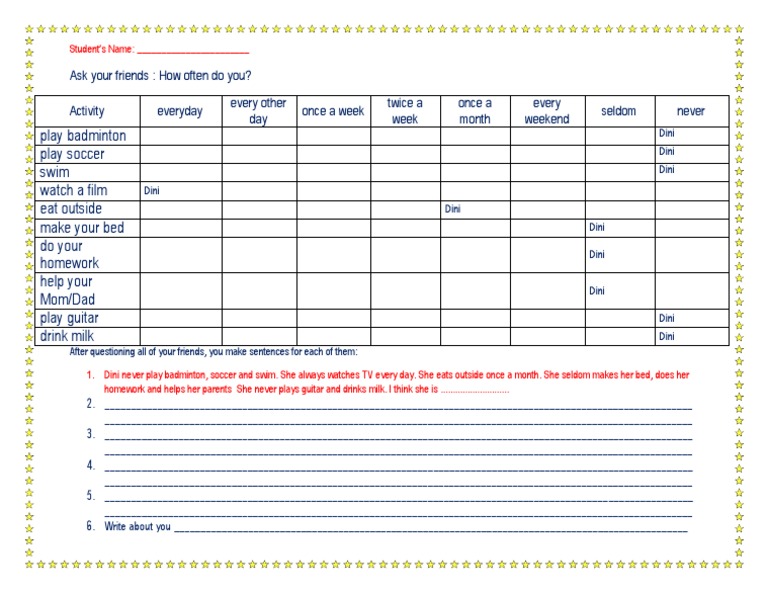 Simple Present Speaking Activity | PDF