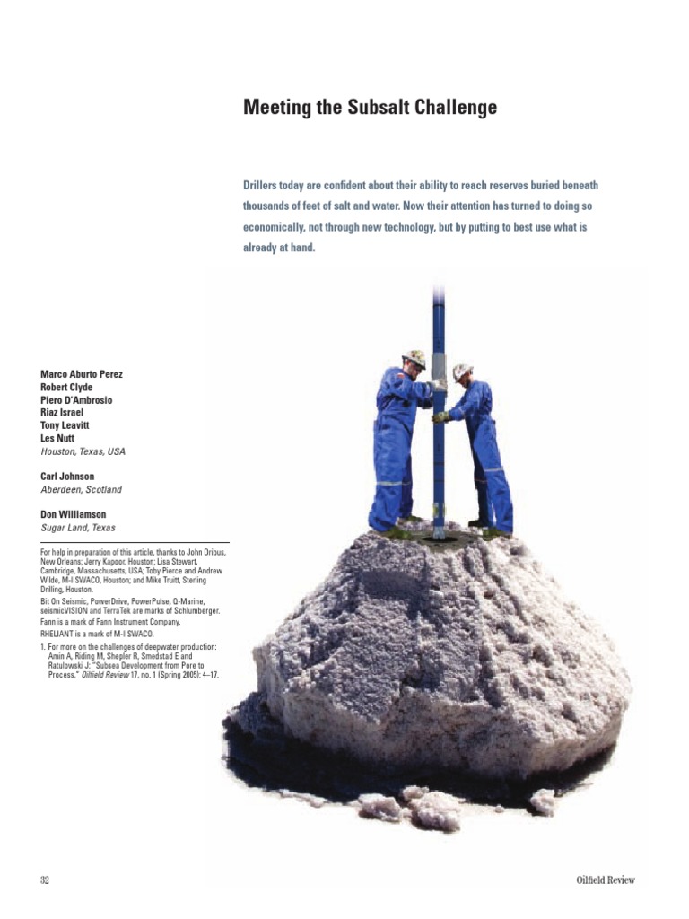 Subsalt Drilling Challenges & Solutions | PDF | Reflection Seismology ...