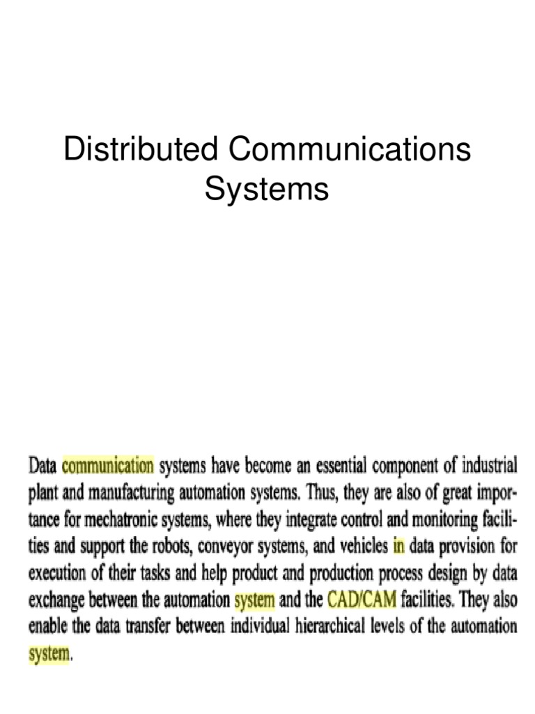 Distributed Communications Systems | PDF | Internet Access | Internet ...