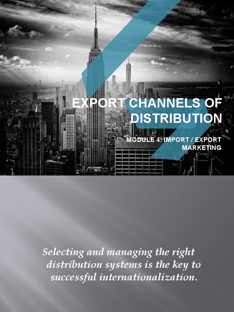 Export Distribution Channels Guide | PDF | Distribution (Business ...