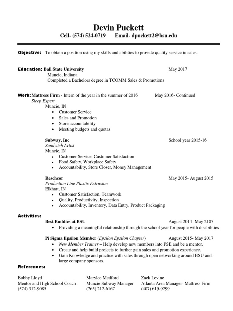 Resume Devin P | PDF