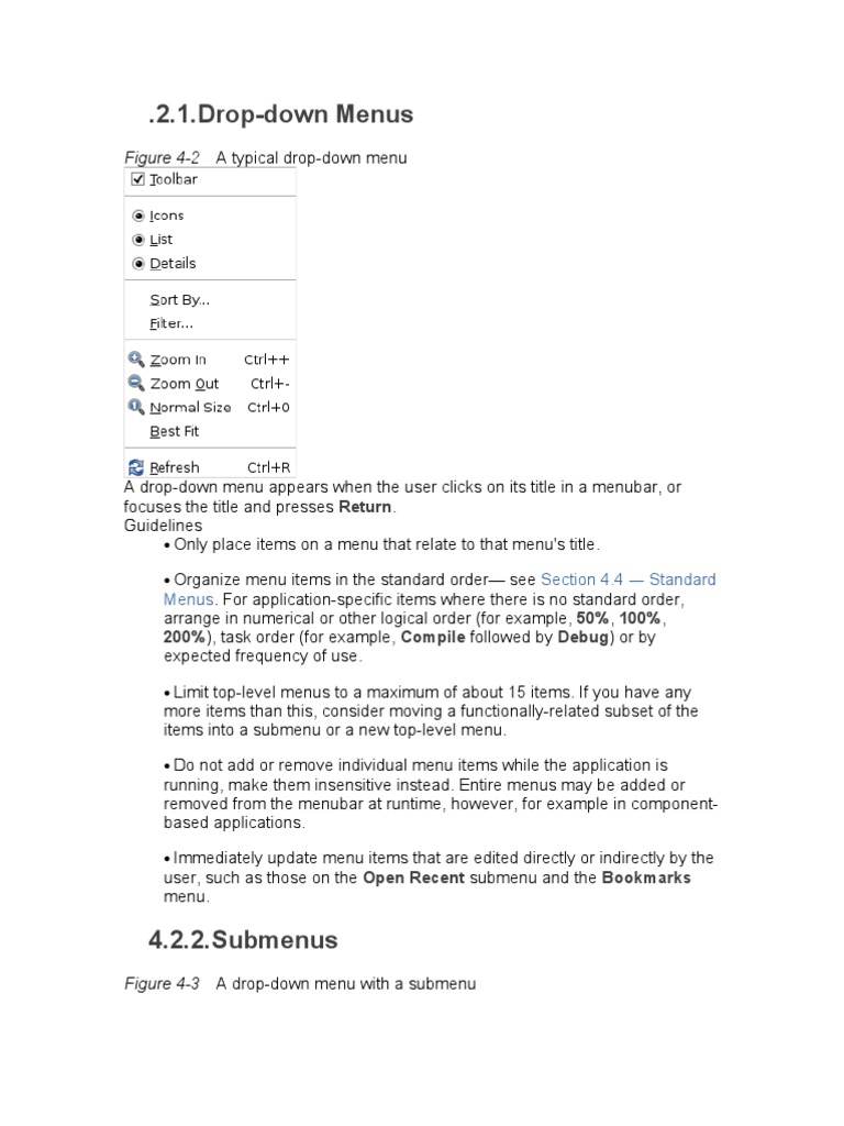 .2.1.drop-Down Menus: Figure 4-2 | Download Free PDF | Menu (Computing ...