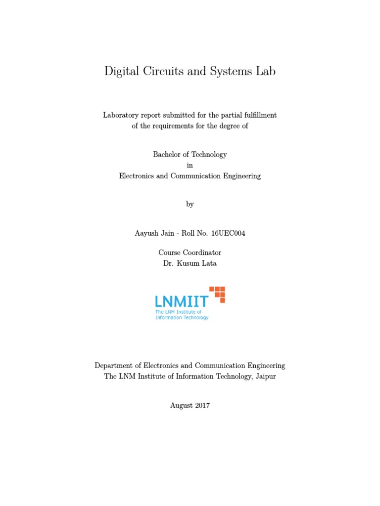 Latex Report Format | PDF | Electronics | Digital Technology
