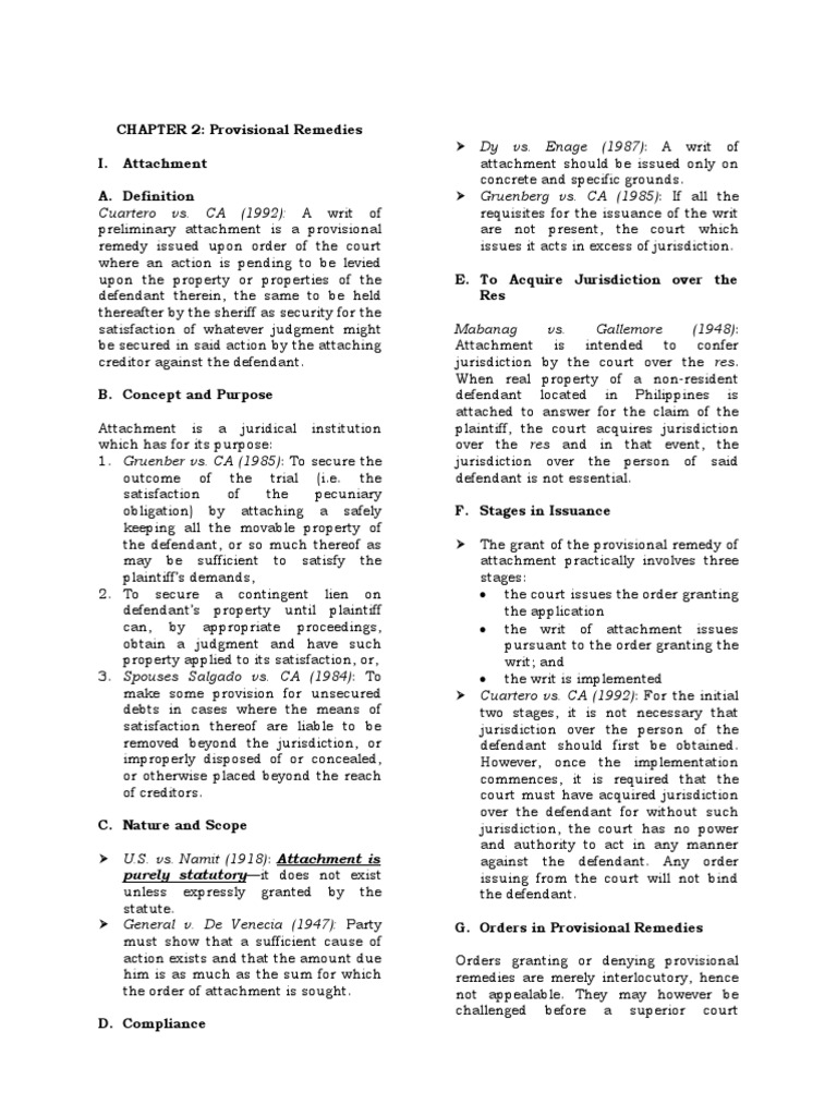 Civ Pro Chapter 2 | PDF | Receivership | Injunction