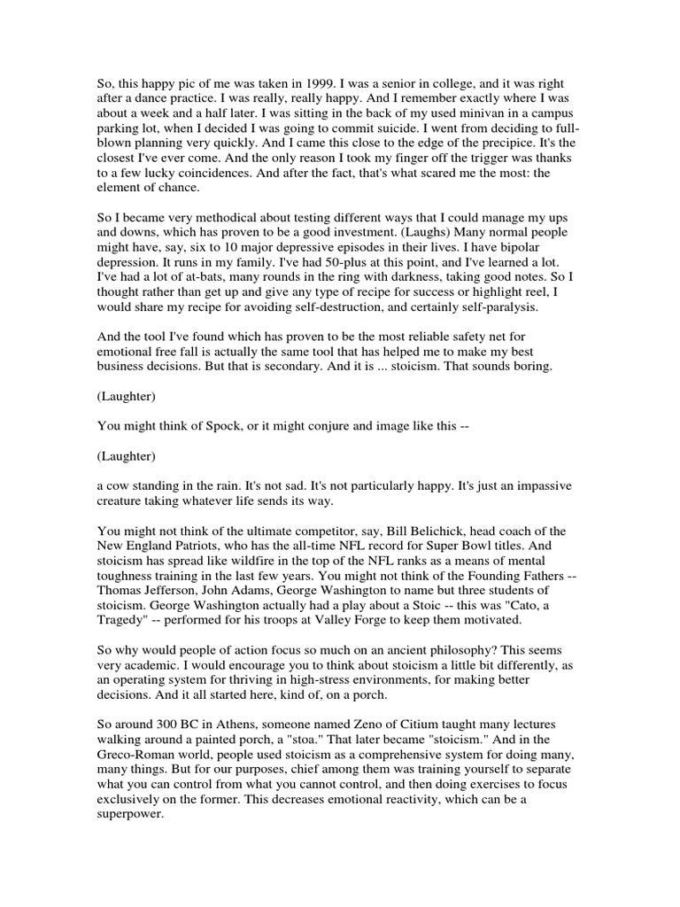 Fear Setting Tim Ferris | PDF | Stoicism