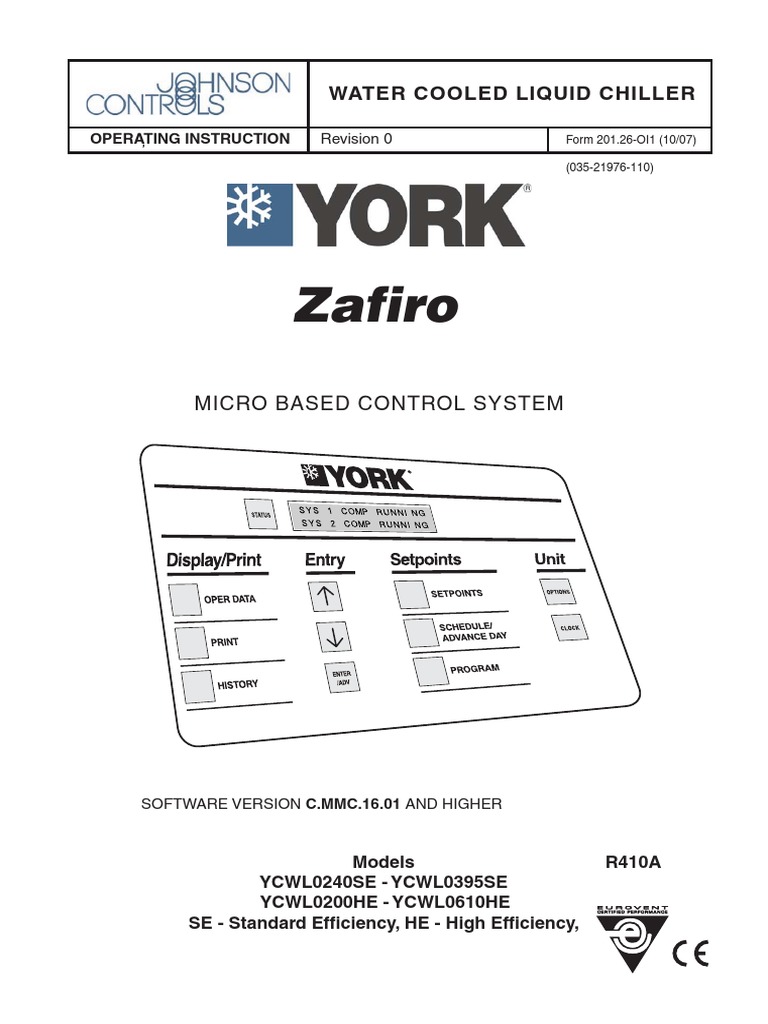 Chiller York | PDF | Switch | Power Supply