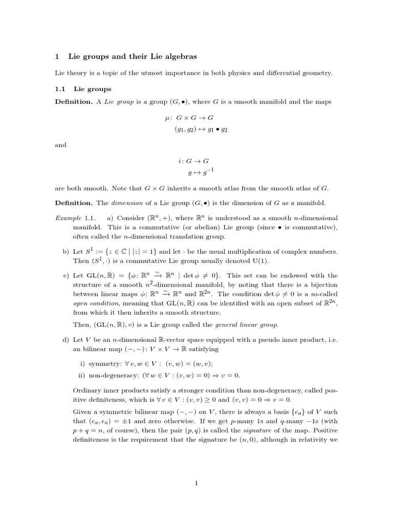 Lecture 13 - Lie Groups and Their Lie Algebras (Schuller's Geometric ...