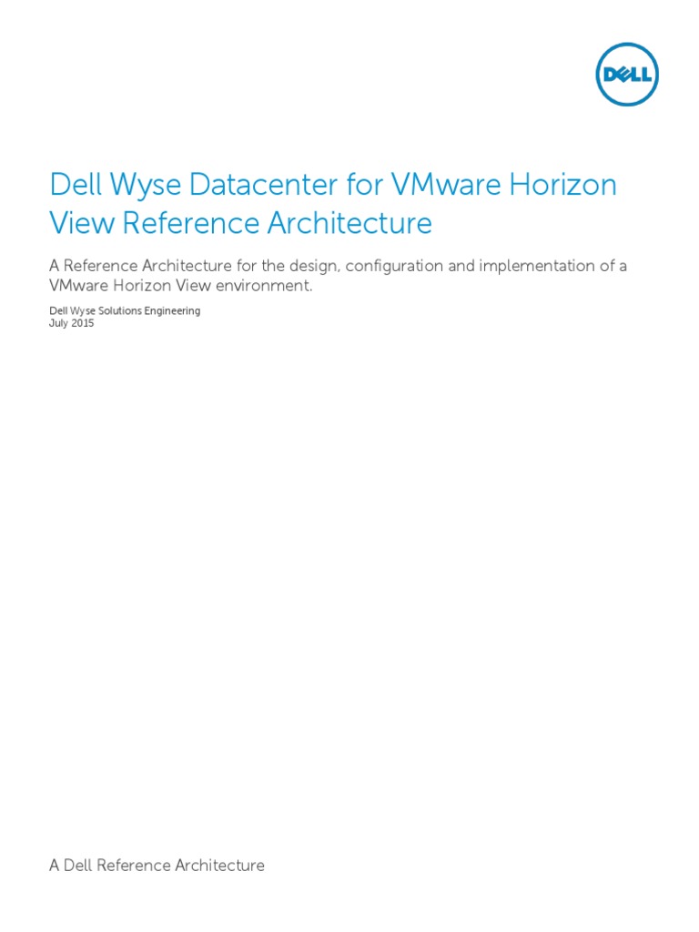 VMware Horizon Reference Architecture en | PDF | Desktop Virtualization ...