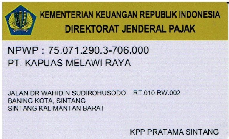 NPWP Perusahaan | PDF