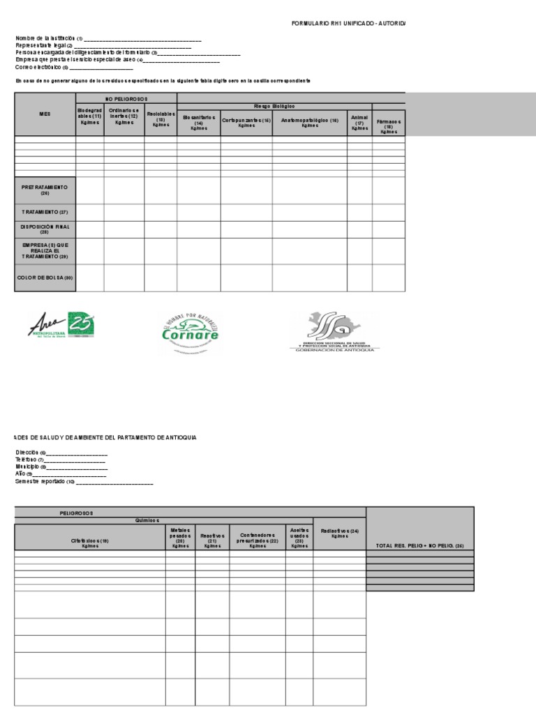 Formulario Rh1 Unificado 2009 | PDF | Naturaleza | Bienestar