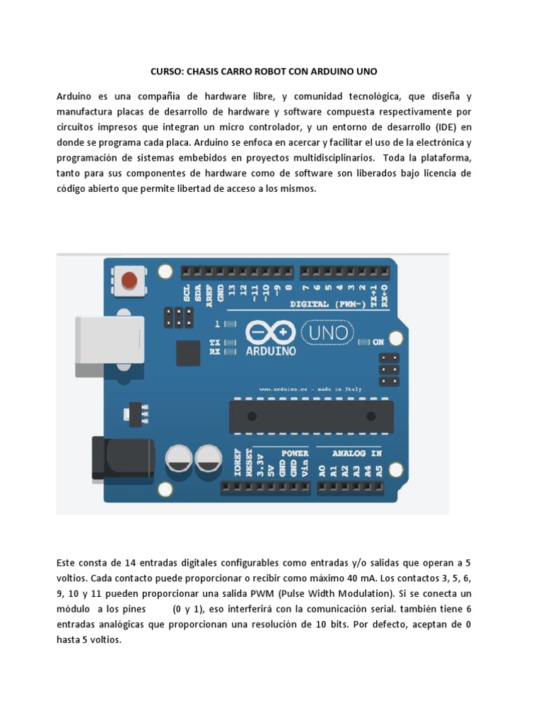 Curso Carro Robot Con Arduino | PDF | Arduino | Tecnología digital