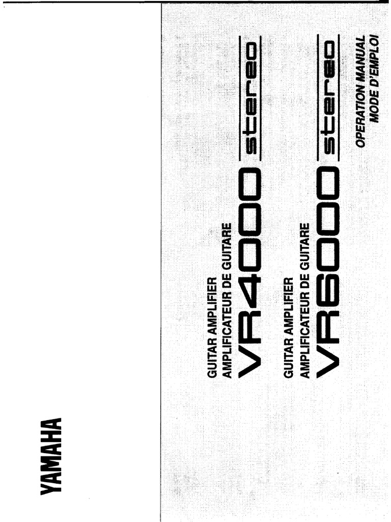 Yamaha VR4000 VR6000