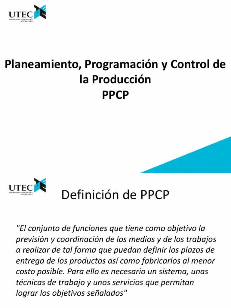 PPCP Definiciones | PDF | Planificación | Economias