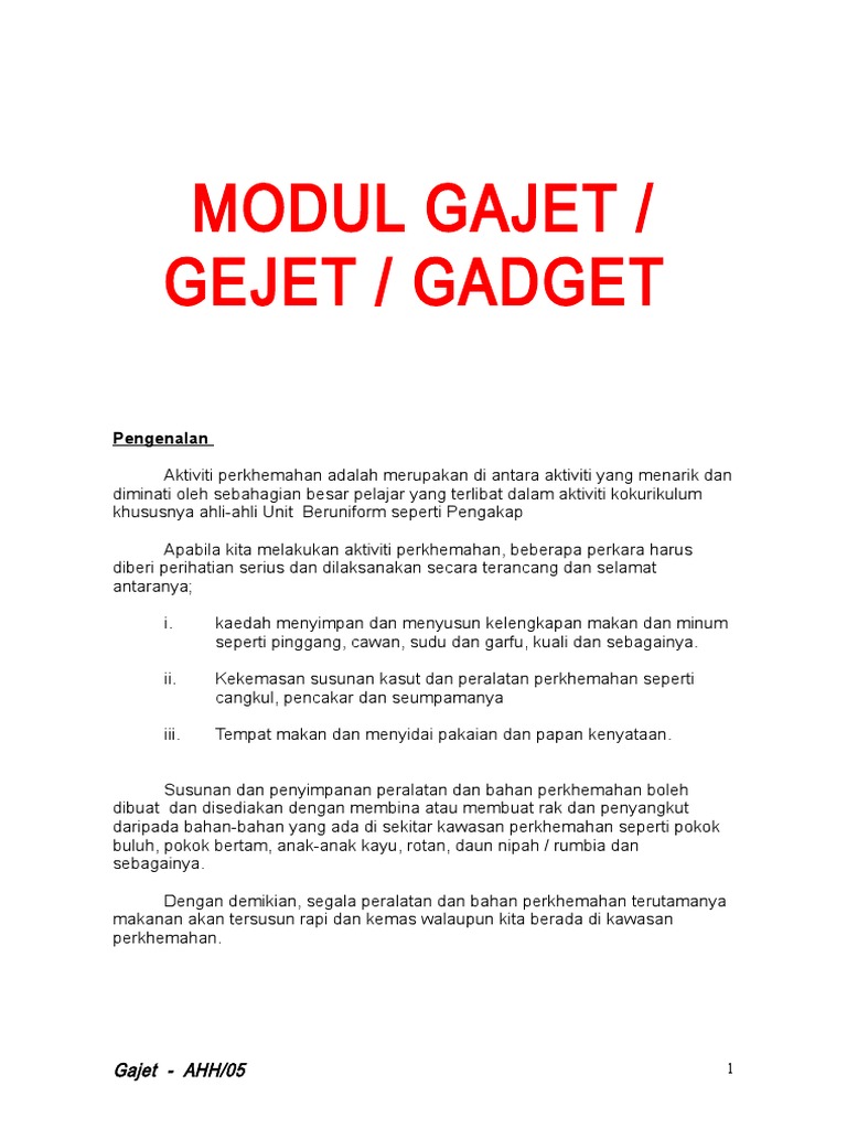 Gadget Pengakap | PDF