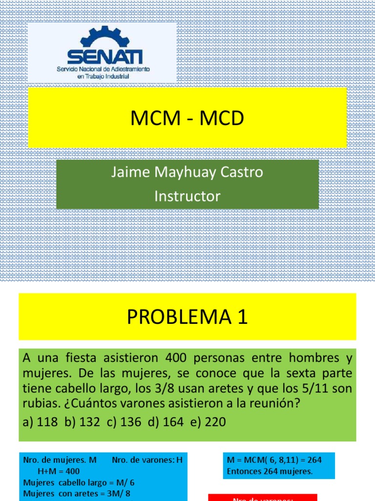 MCM MCD | PDF | Matemática Elemental | Aritmética