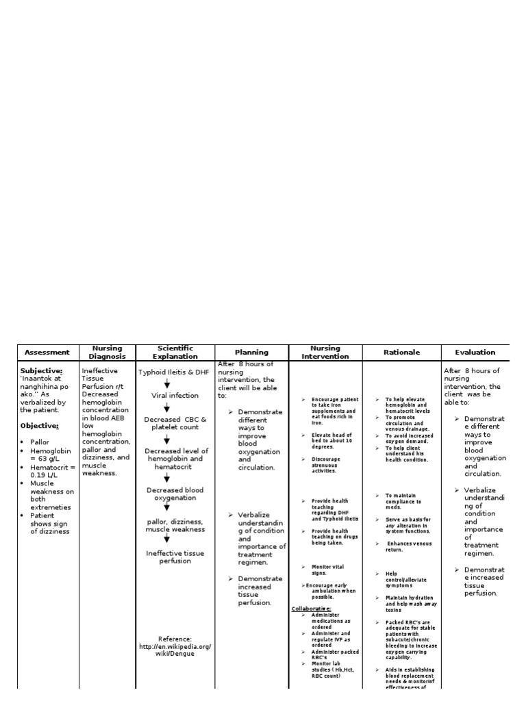 NCP Dengue | PDF | Hyperthermia | Monitoring (Medicine)
