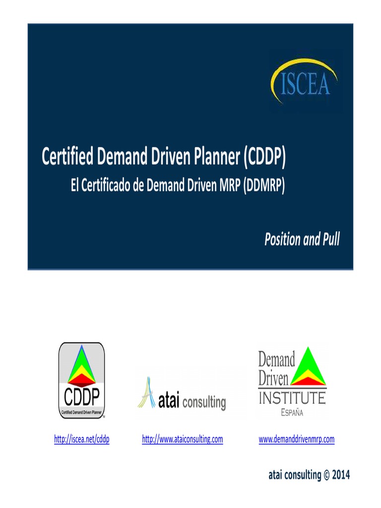 Certified Demand Driven Planner (CDDP) El Certificado de Demand Driven ...