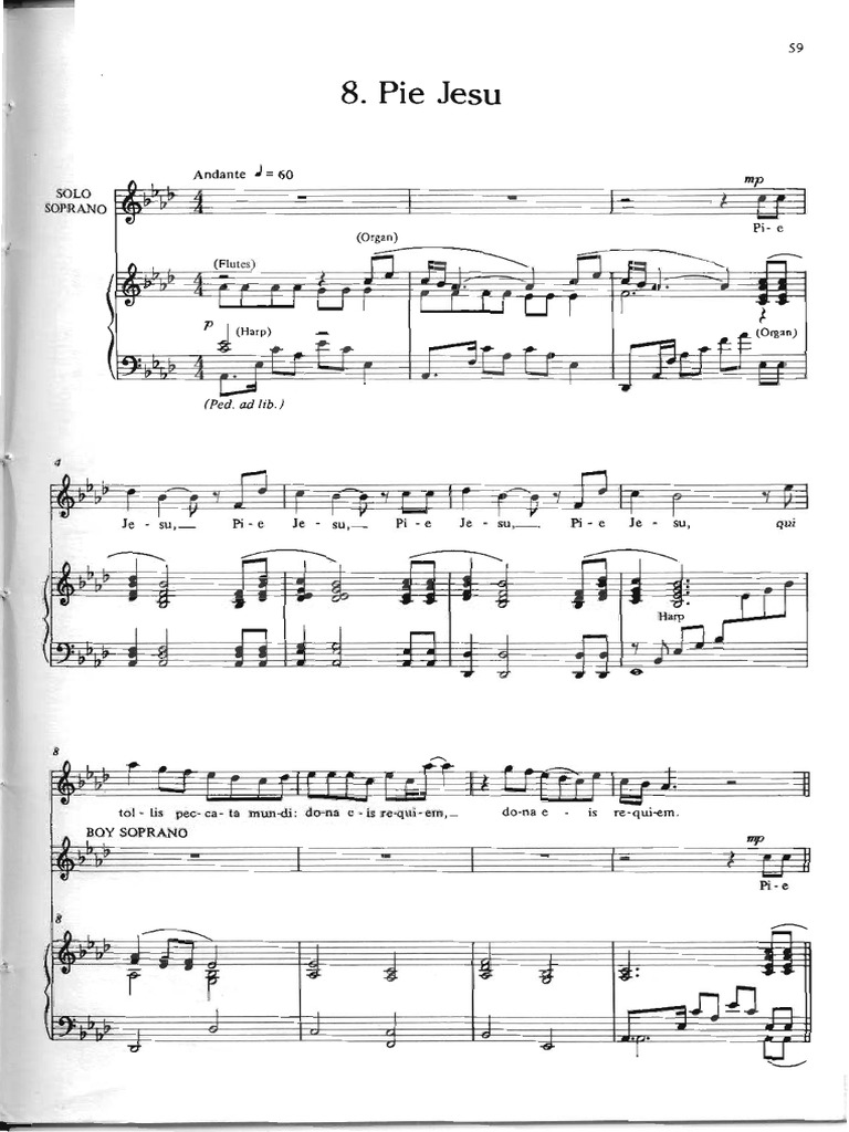Pie Jesu Score | PDF