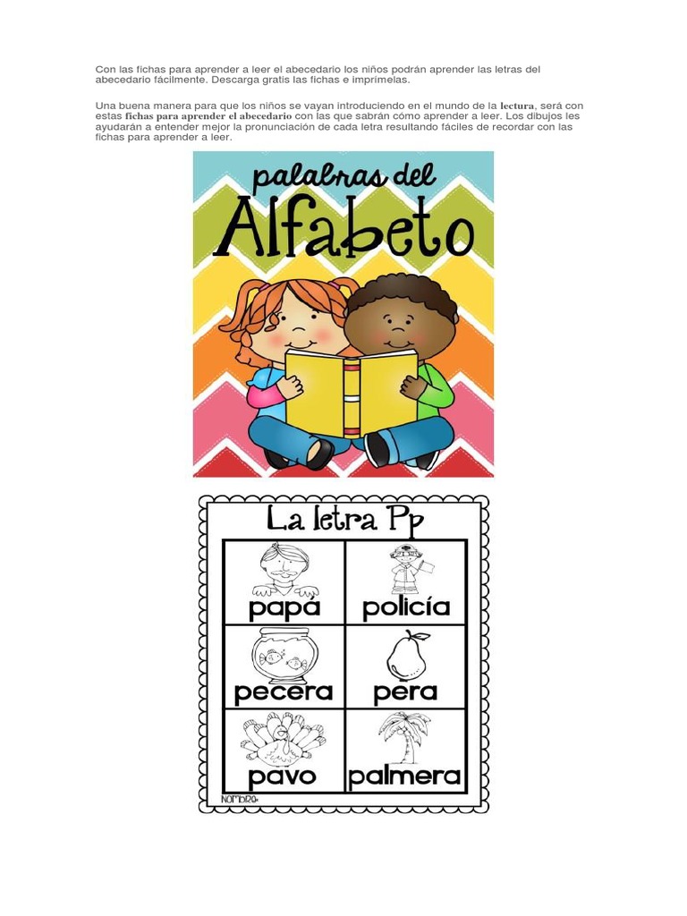 Fichas para Colorear el Abecedario | PDF | Artes del Lenguaje y ...