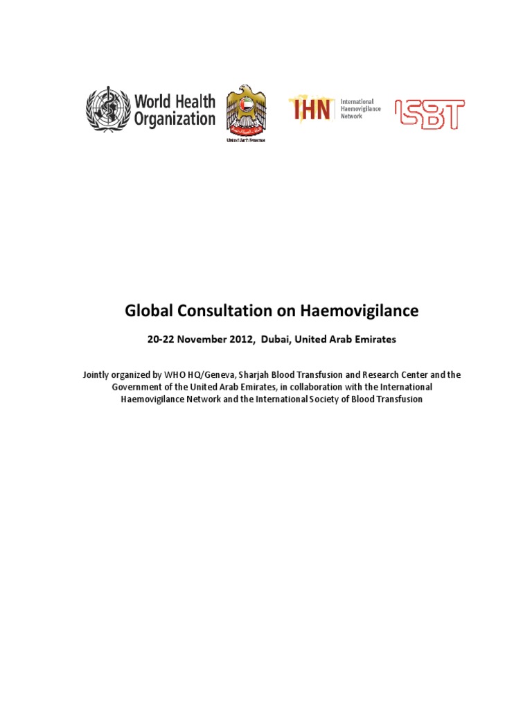 Haemovigilance Report | PDF | Blood Transfusion | Blood Donation