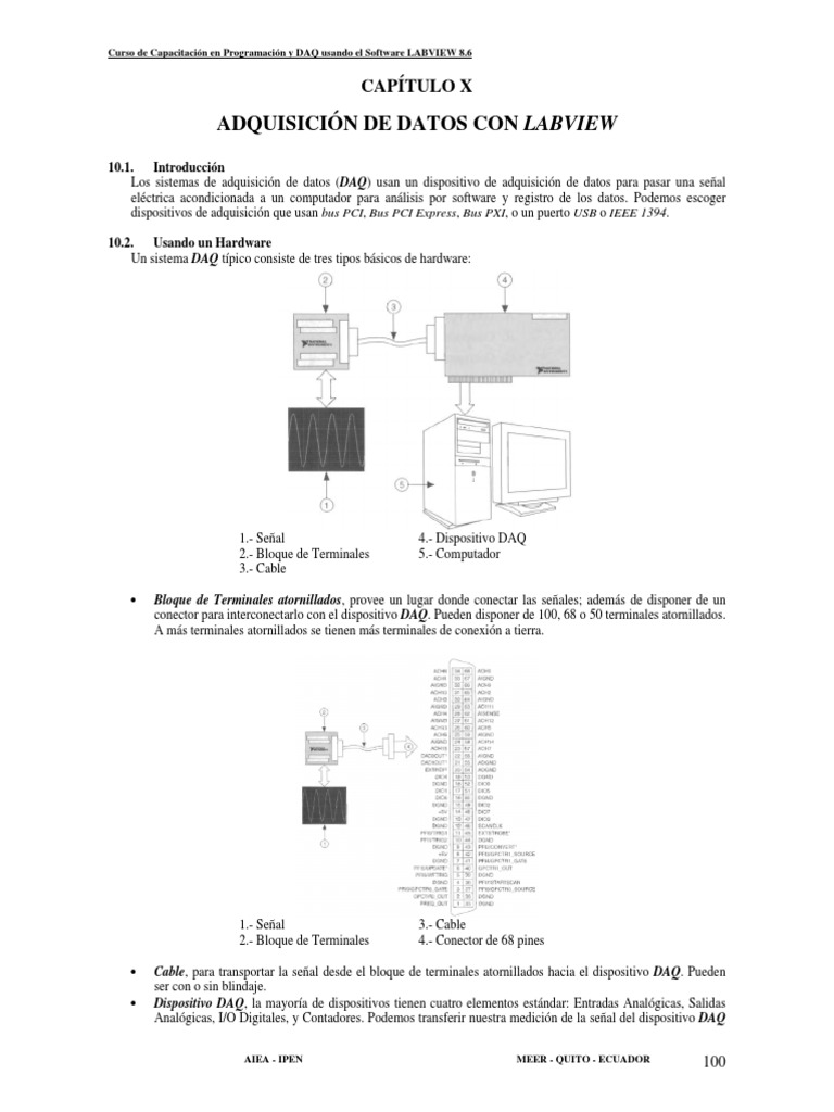 10.- ADQUISICION DE DATOS CON LABVIEW.pdf | Adquisición de datos | Señal analoga