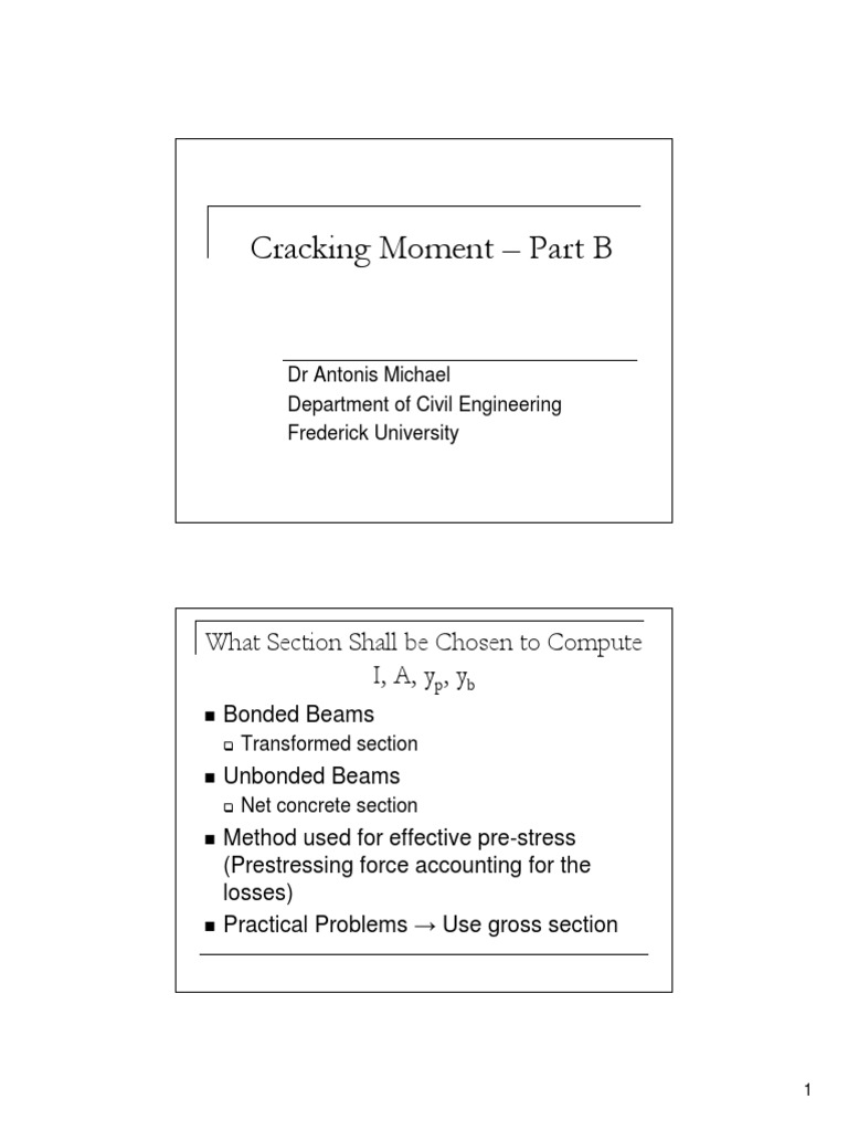 Prestressed Cracking Moment Example PDF | PDF | Deformation ...