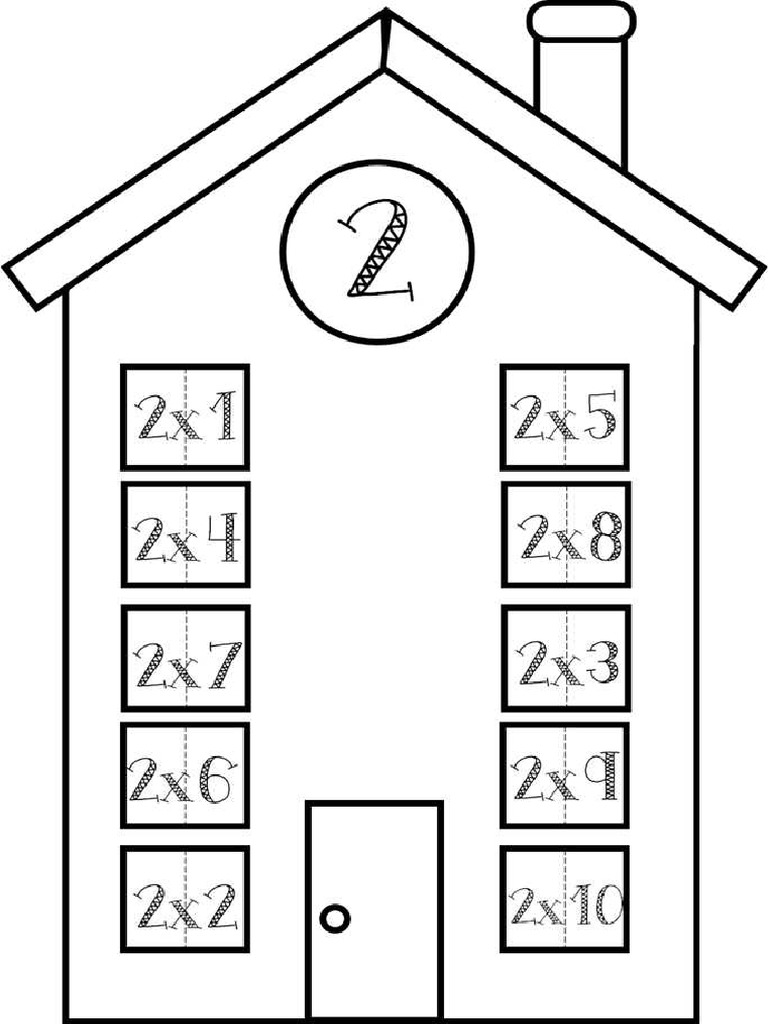 Casitas de Las Tablas de Multiplicar | PDF | Enseñanza de matemática