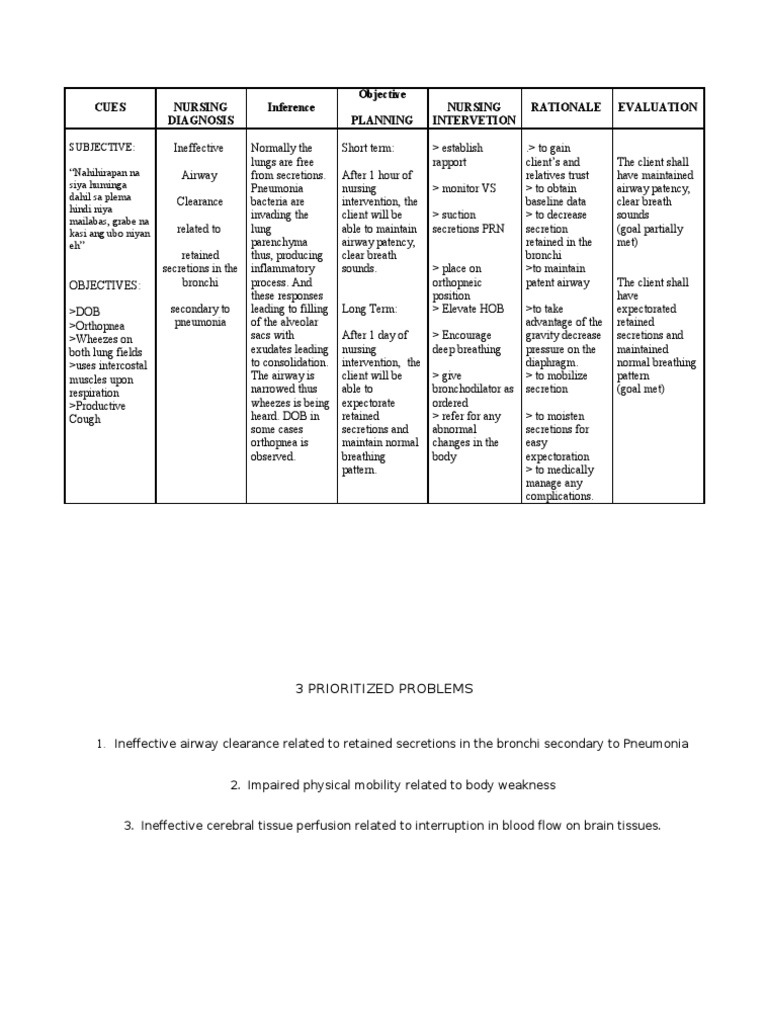Ineffective Airway Clearance | PDF | Respiratory Tract | Breathing