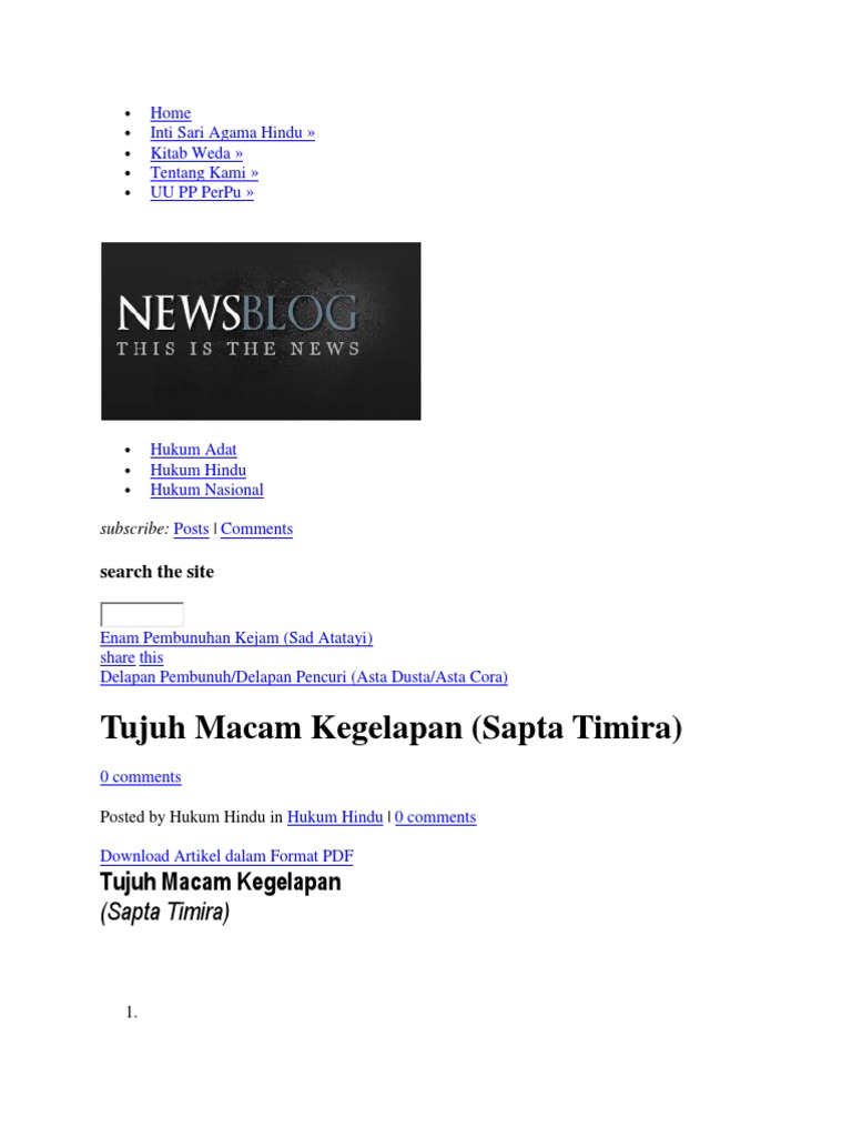 Sapta Timira | PDF