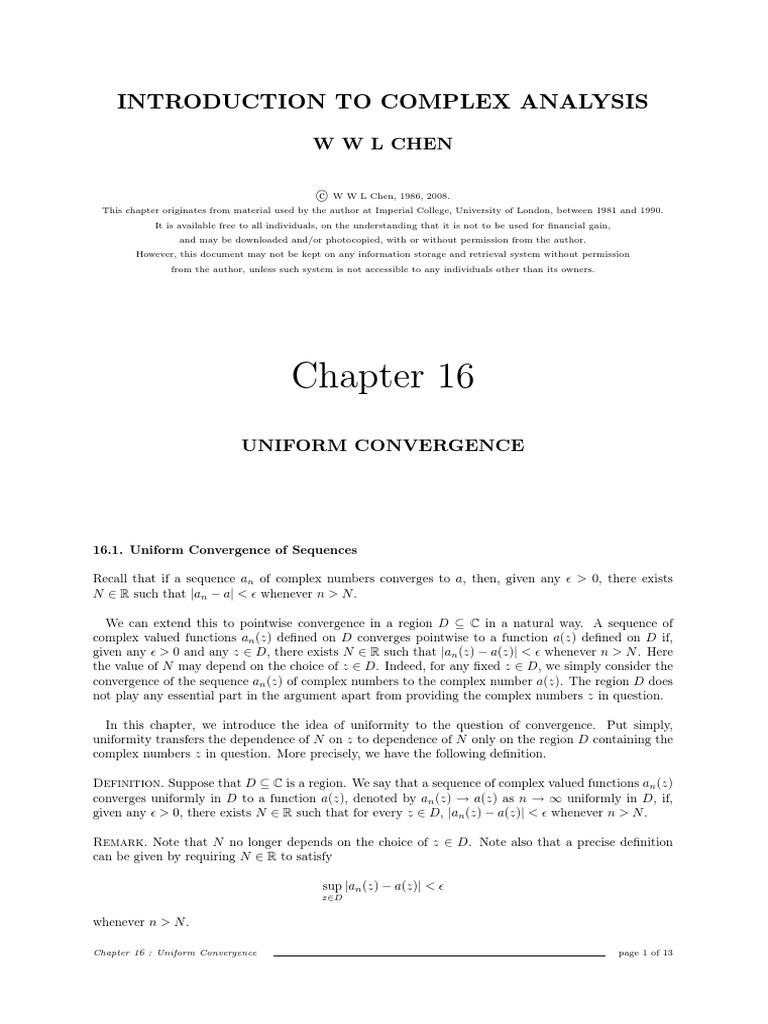 Complex Analysis | PDF | Series (Mathematics) | Power Series