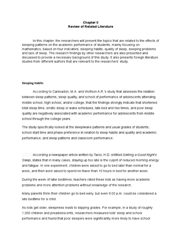 RRL | PDF | Sleep Disorder | Sleep