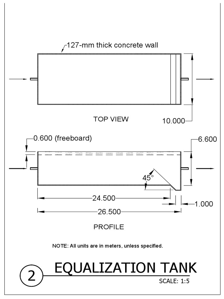 Equalization Tank 2: 127-mm Thick Concrete Wall | PDF