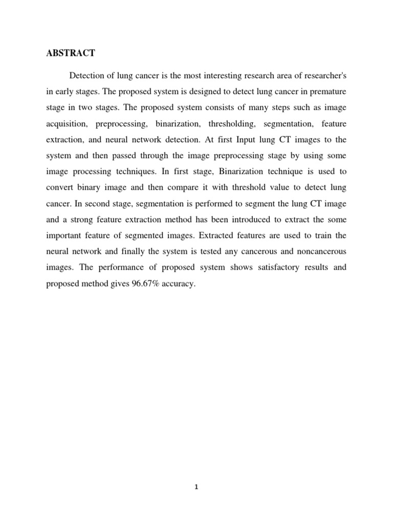 Lung Cancer Detection Using Digital Image Processing | PDF | Matlab | Digital Image
