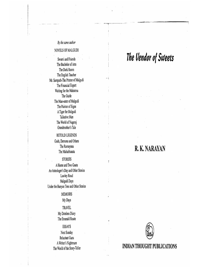 (R. K. Narayan) The Vendor of Sweets PDF | PDF | Penguin Books Books ...