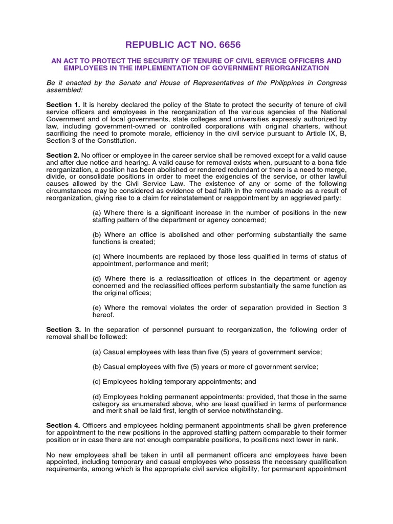 07 Ra 6656 | PDF | Civil Service | Fine (Penalty)