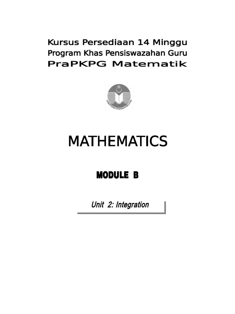 Module Integration | Download Free PDF | Integral | Teaching Mathematics