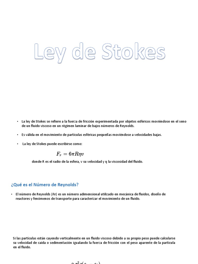 Ley de Stokes | PDF