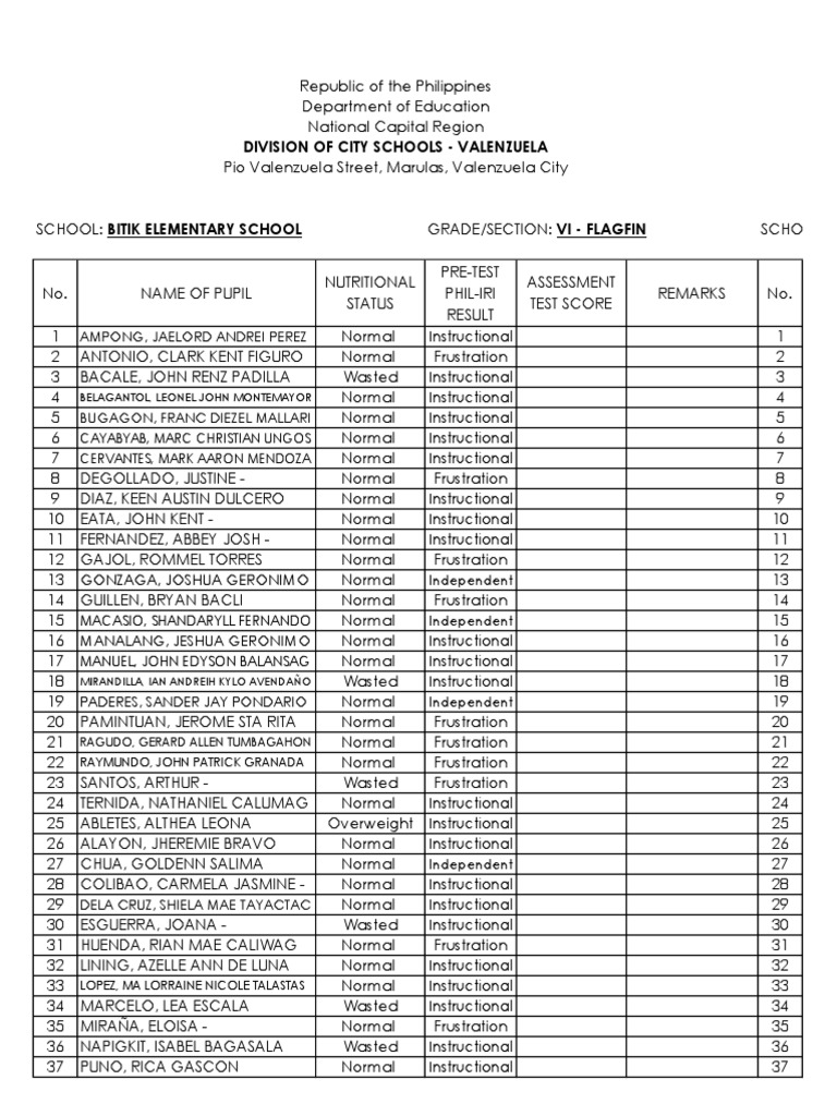 Reading Assessment Grade 6 | PDF