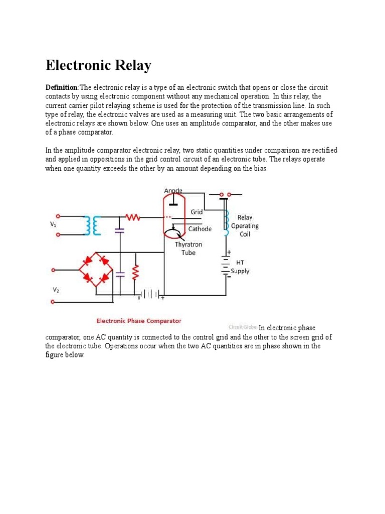 Overview of Electronic Relays | PDF | Science & Mathematics