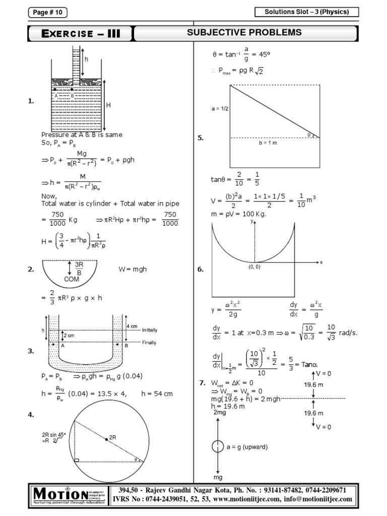 Exer 3 | PDF | Mechanics | Physical Chemistry