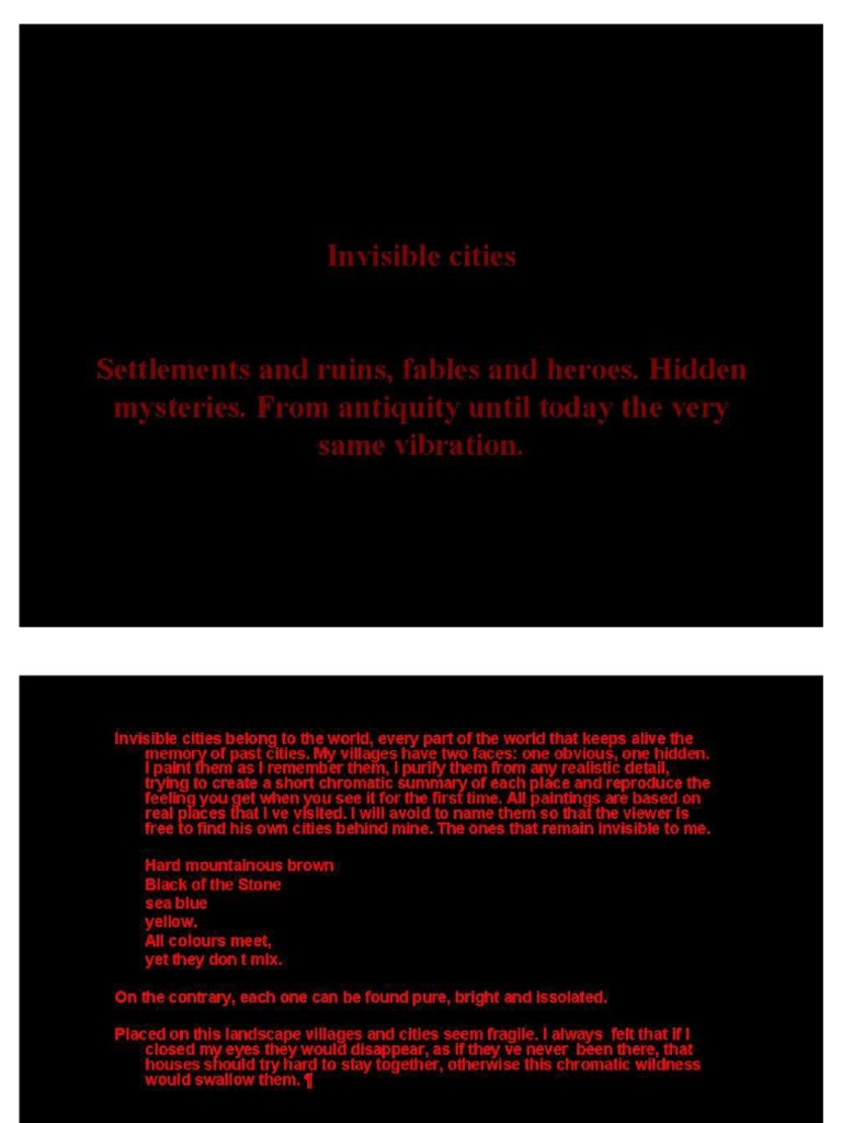 Invisible Cities | PDF