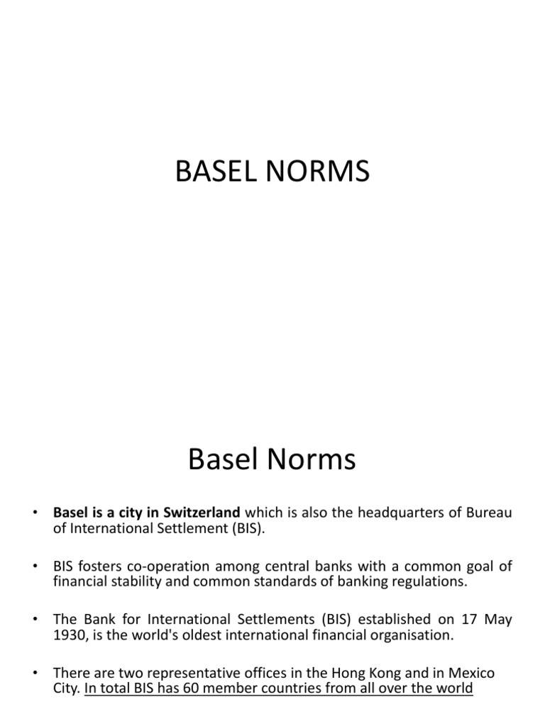 Basel Norms | PDF