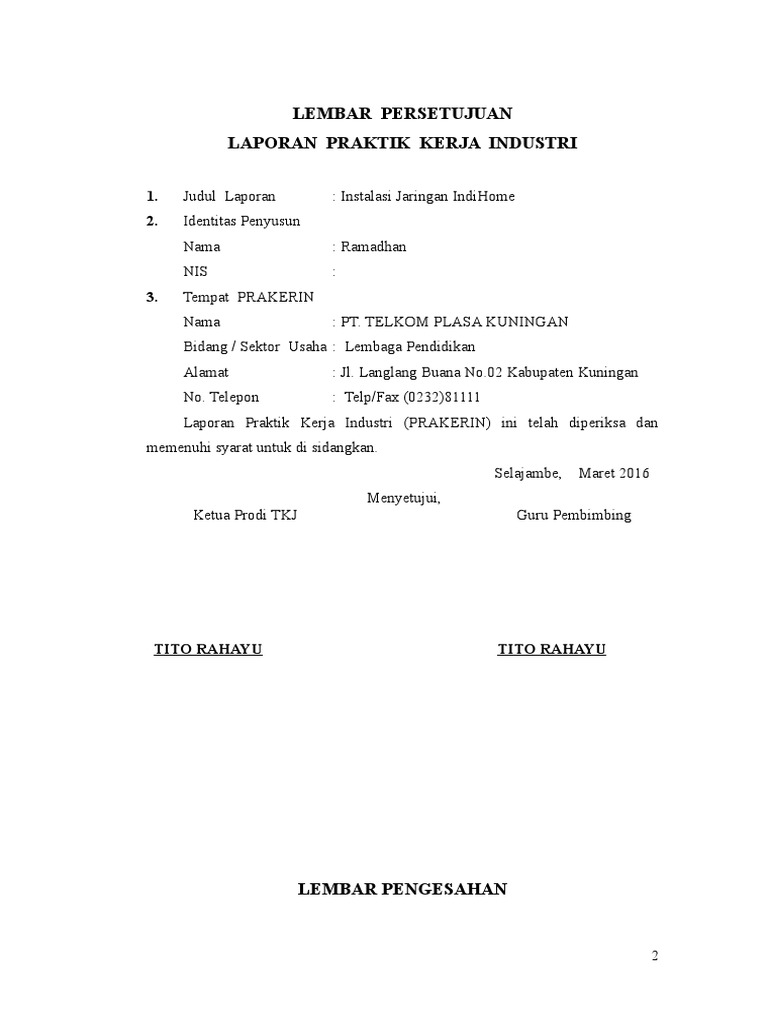 Revisi Laporan PRAKERIN | PDF | Bisnis | Komputer