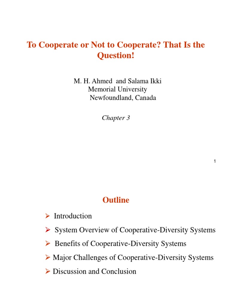 To Cooperate or Not To Cooperate? That Is The Question! | Download Free ...
