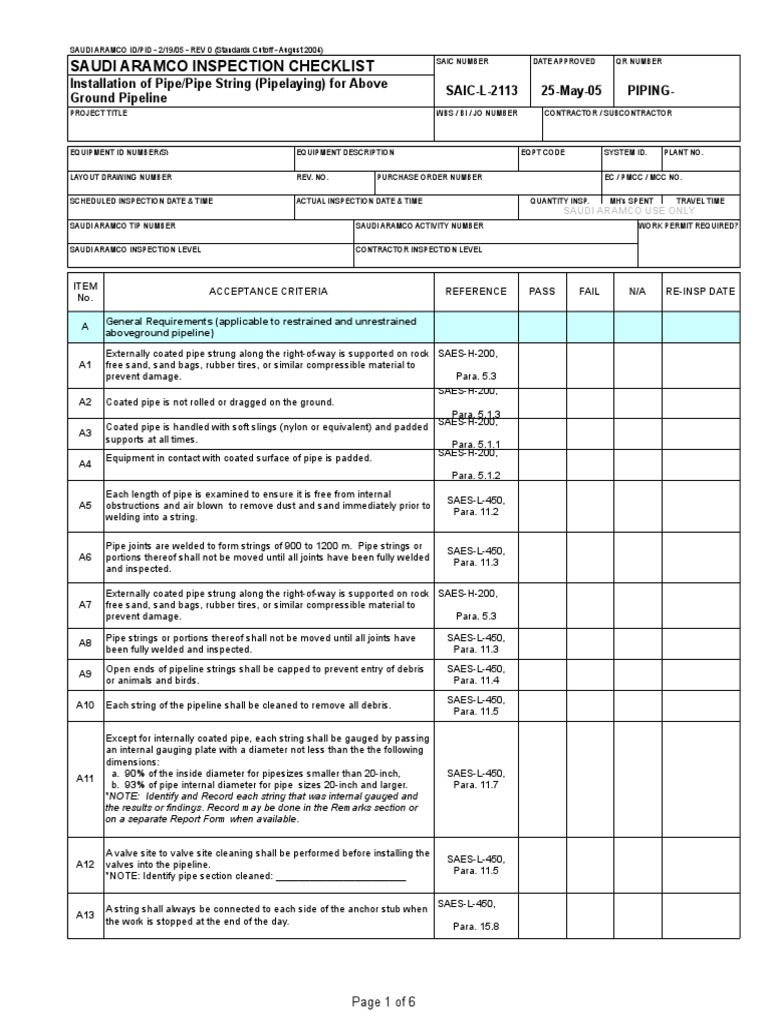 Pipeline Stringing Procedures Guide | PDF | Pipeline Transport | Pipe ...