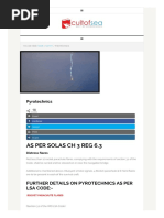 SOLAS Pyrotechnics Requirements Overview | PDF | Hazards