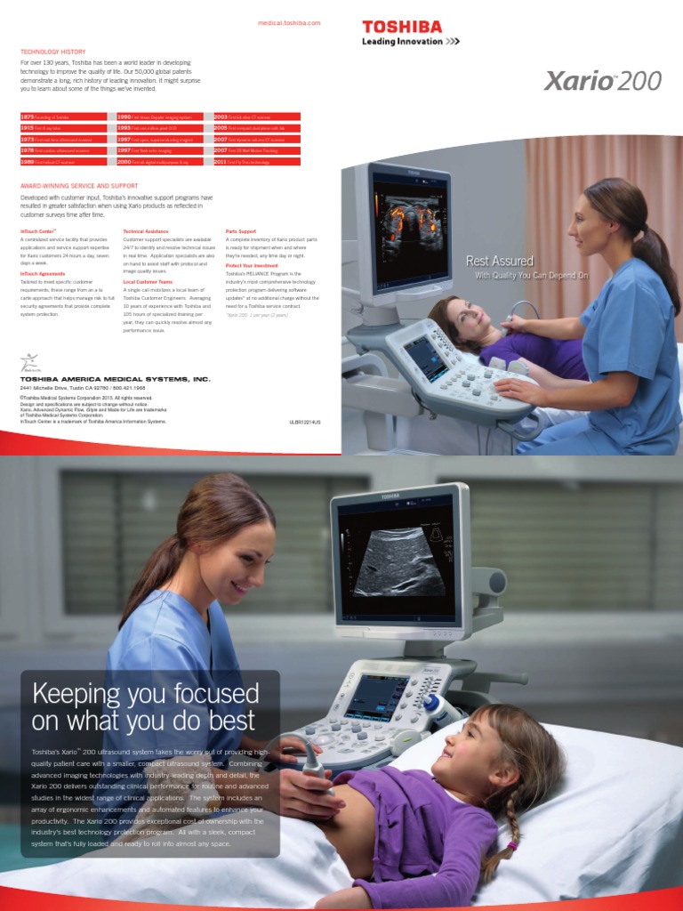 UL Xario 200 Product Brochure | PDF | Medical Imaging | Medical Ultrasound