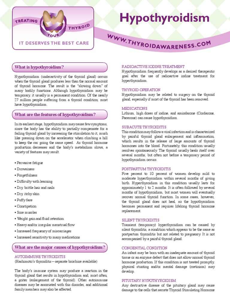 Hypothyroidism | PDF | Hypothyroidism | Thyroid